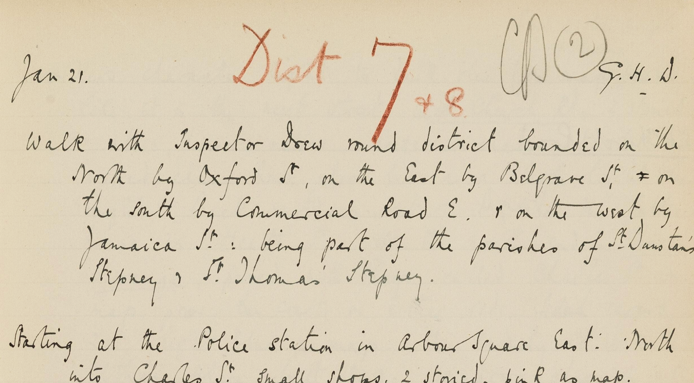 Police notebooks | Charles Booth's London